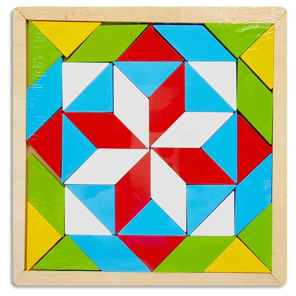 Juego de encastre de madera – Mosaico – – De Chiveo Didácticos