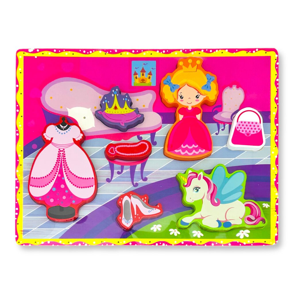 Juego didáctico de encastre – Princesa – De Chiveo Didácticos