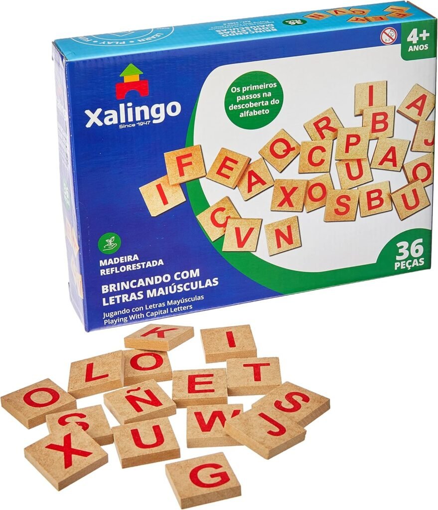 Letras Mayúsculas de Madera – 36 piezas – De Chiveo Didácticos